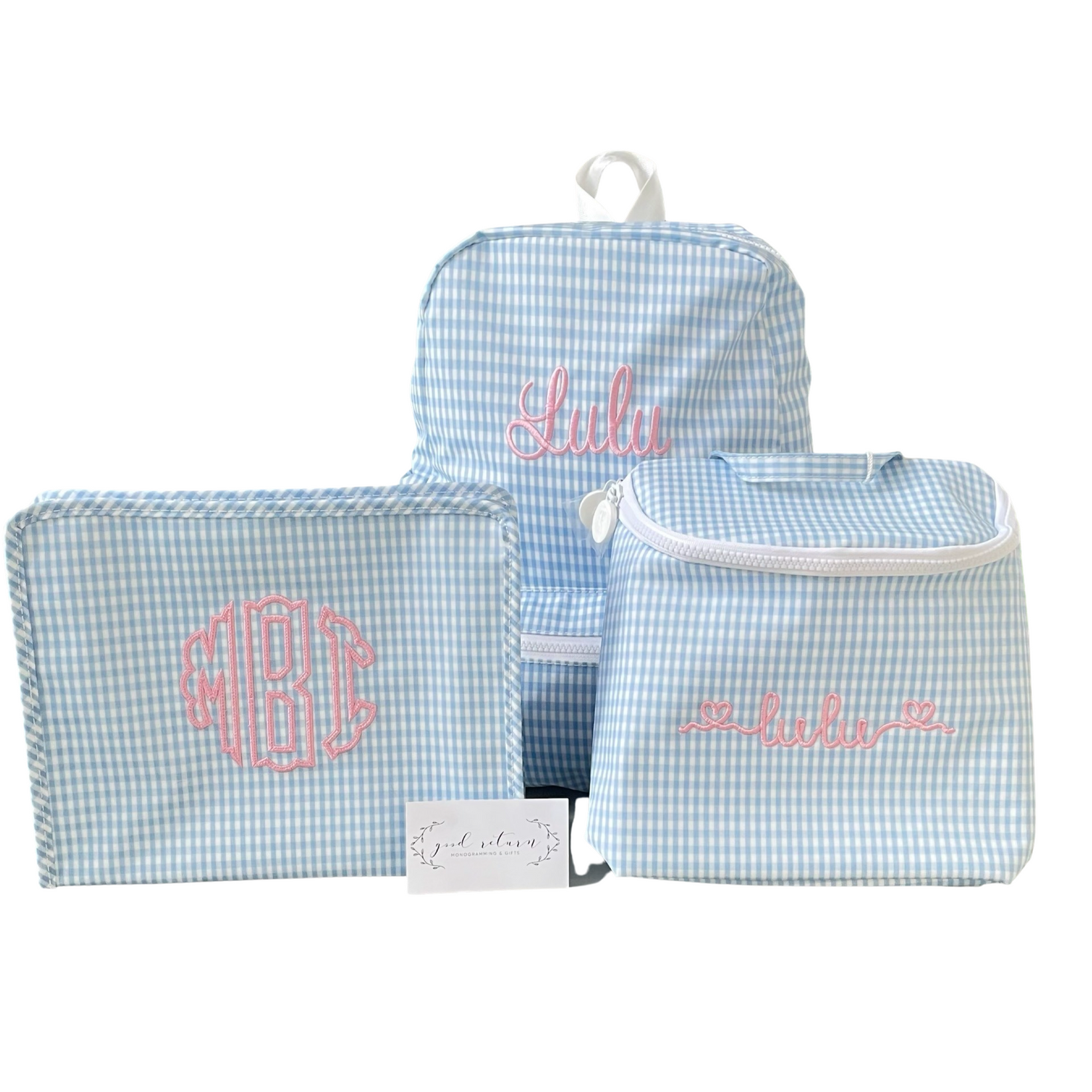 TRVL Design Mini Backer Backpack Gingham Mist – Good Return