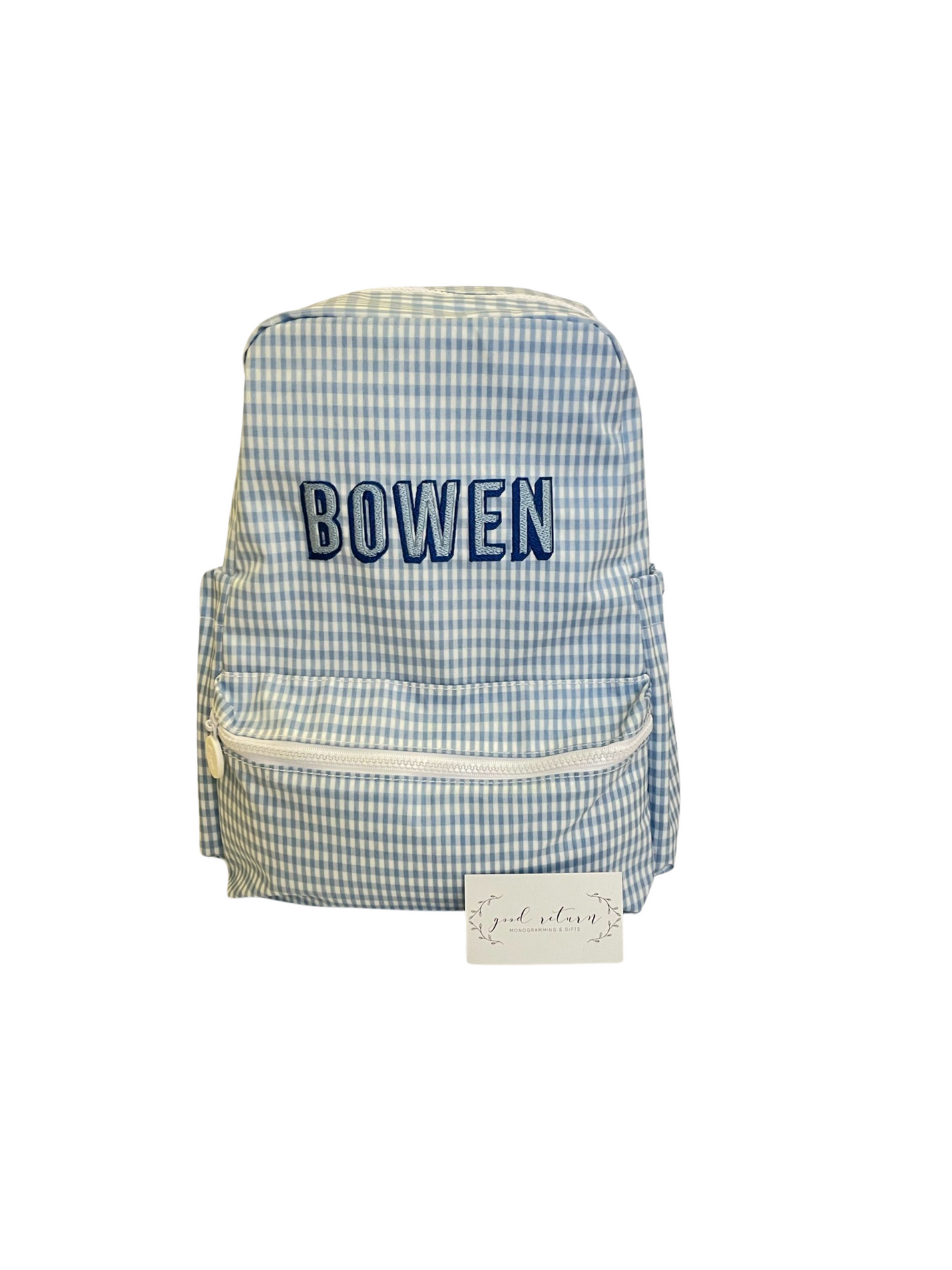 TRVL Design Mini Backer Backpack Gingham Mist – Good Return
